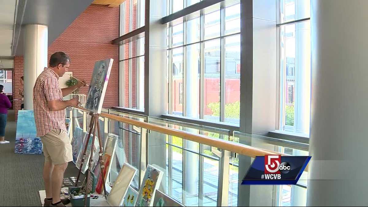 Artist creates pop-up studio in local hospitals