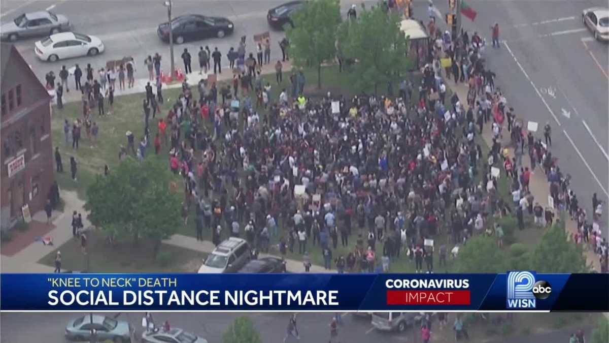 Coronavirus: Protests make social distancing practices more difficult