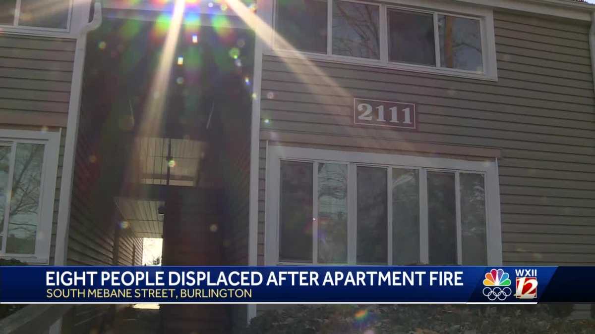 Eight people displaced after Burlington fire destroys four apartments