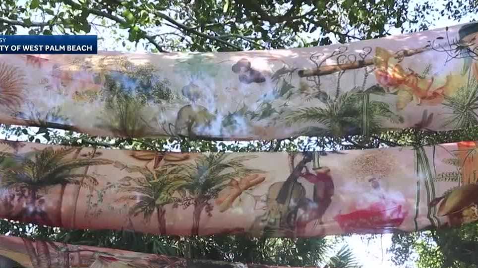 New art installation at a Florida park has visitors looking up