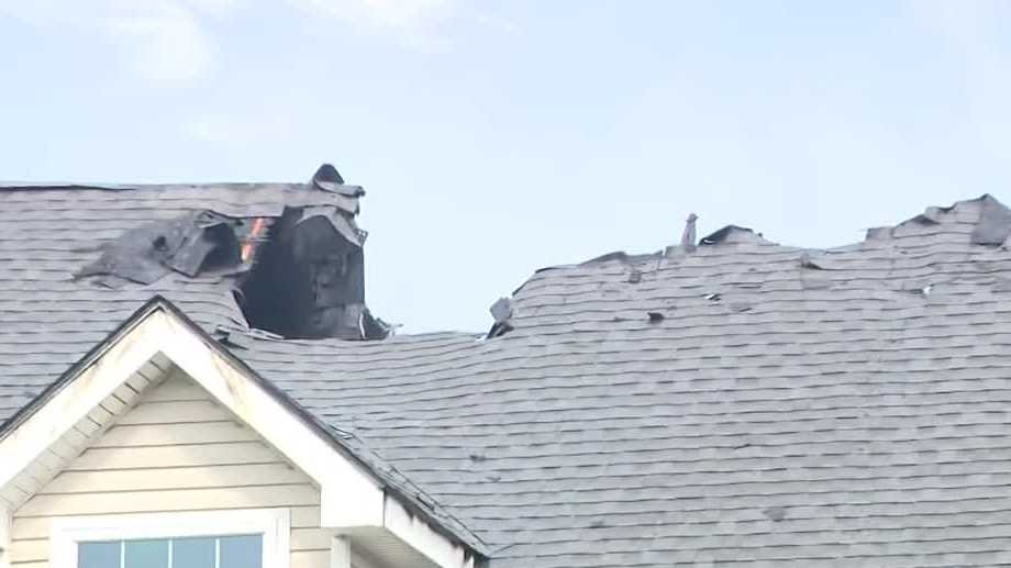 Louisiana home damaged by possible lightning strike