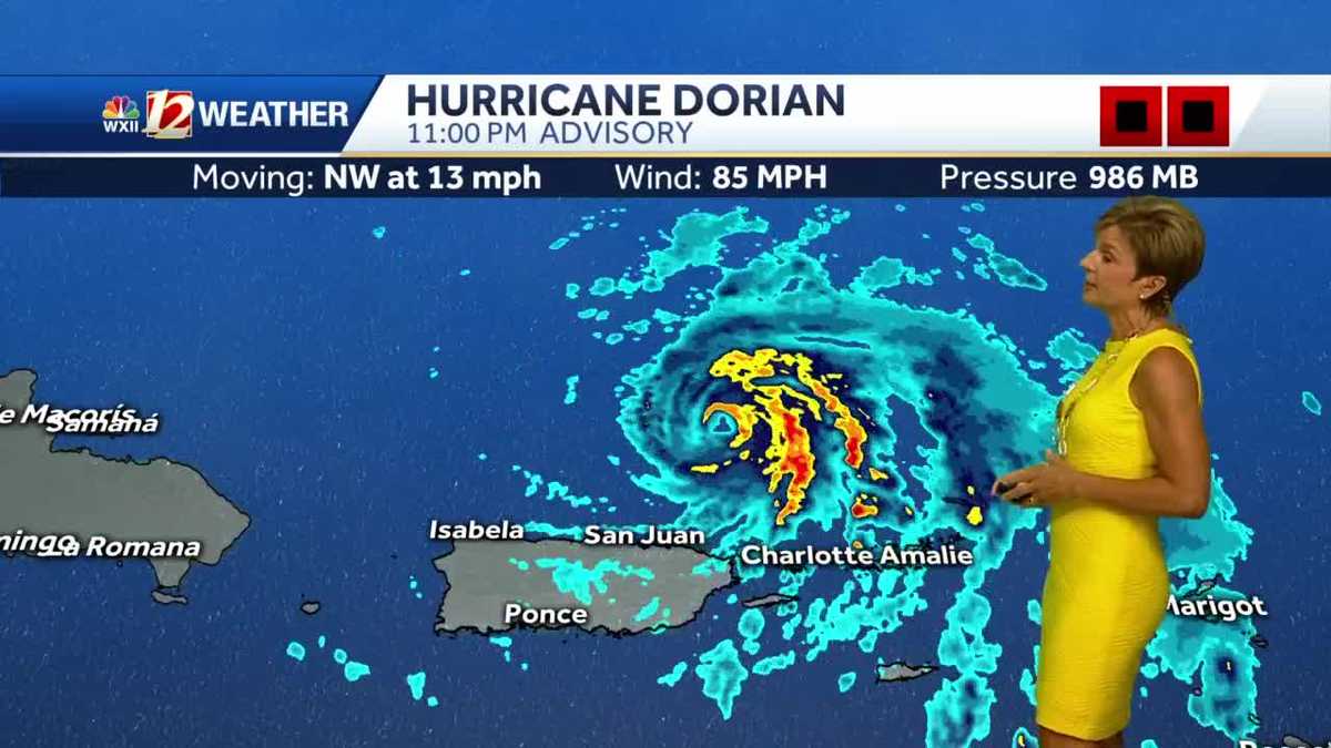 WATCH: Dorian strengthens, may impact SE US this weekend