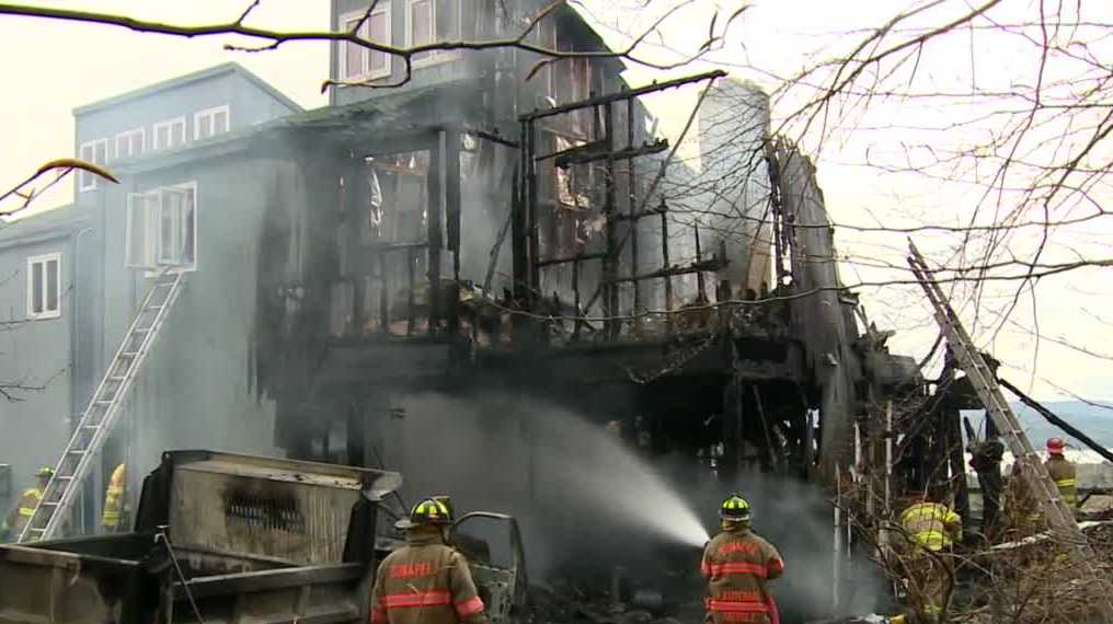 Sunapee, New Hampshire fire: Crews fight flames at Granliden area