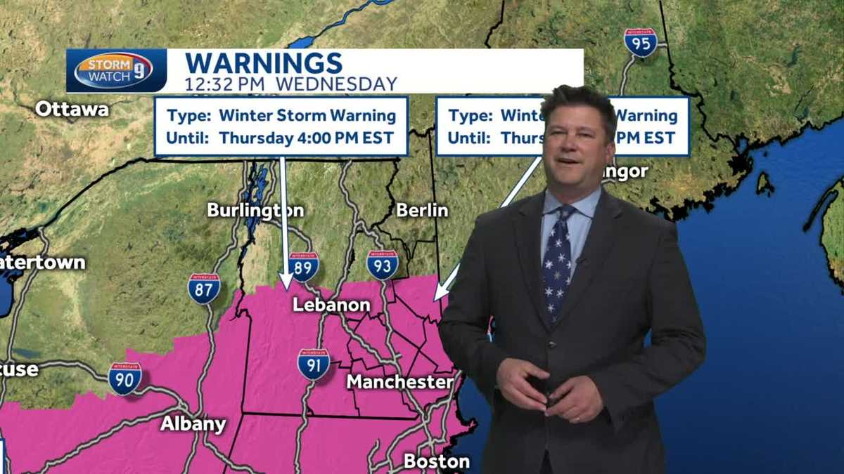 Watch: Heavy snow to fall across much of NH