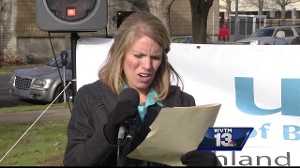Heather Gilotti offers "forgiveness" at Martin Luther King, Junior event