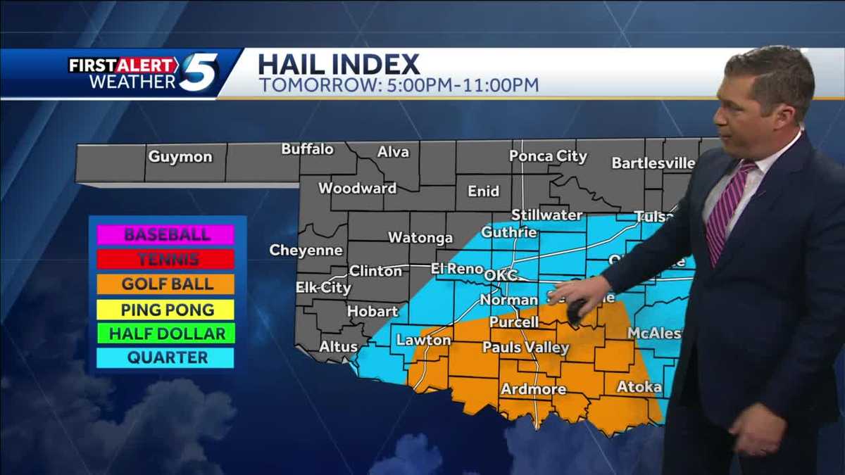 Large hail risk tomorrow