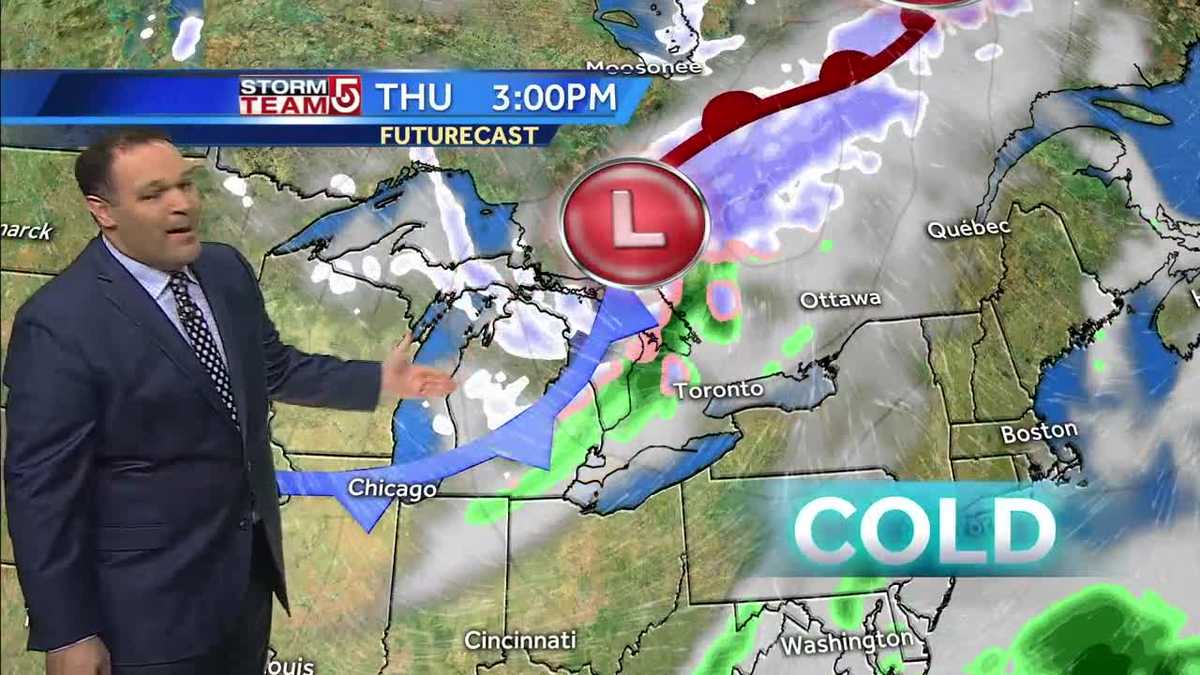 Video: Brisk day, showers in forecast