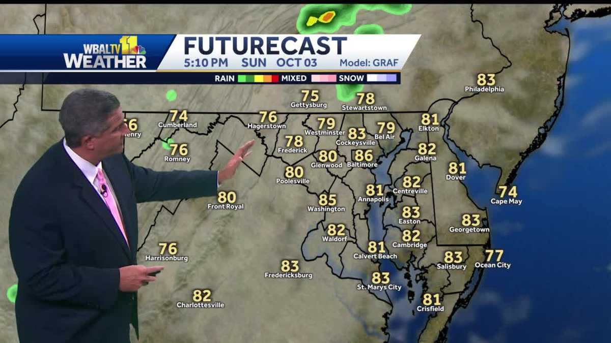 Mid 80s, Warmer conditions Sunday