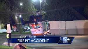 Two women, one man severely burned in fire pit accident