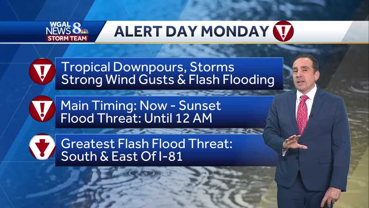 ALERT: Flood Watch Until 12 AM Tuesday; Heavy Rain & Strong Storms ...