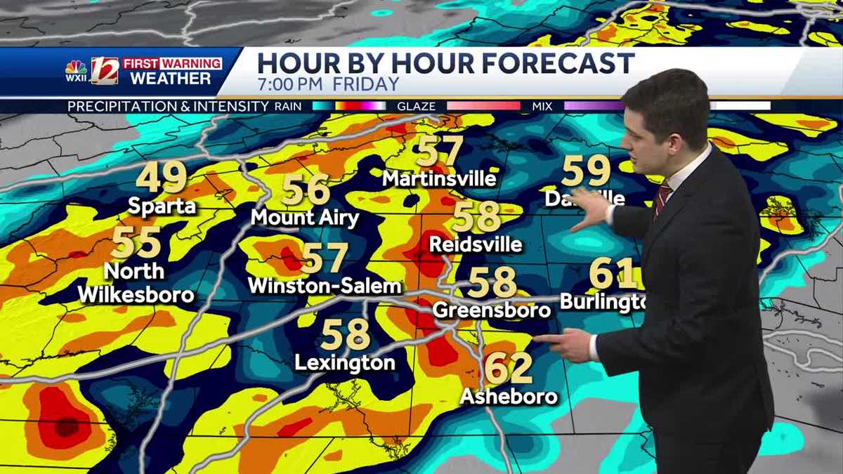WATCH: Wet & windy Friday, thunder possible late