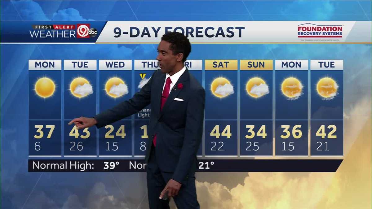 Extremely cold start Monday morning