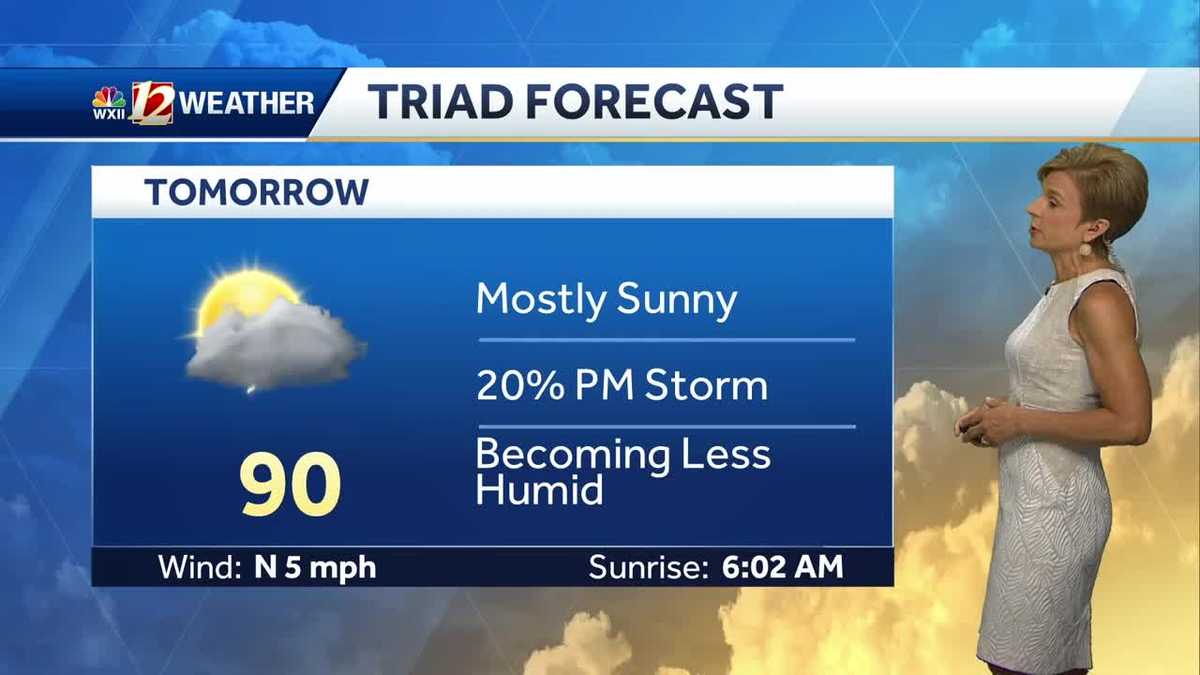 WATCH: Hot and humid Thursday, cooler and less humid Friday