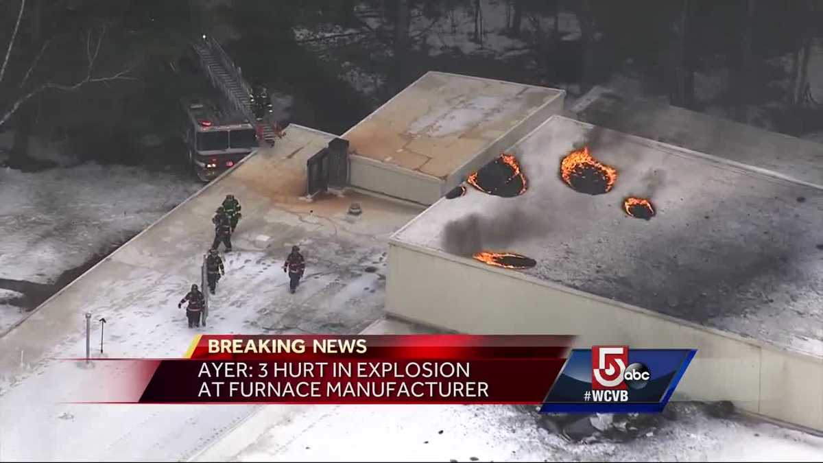 3 hurt in explosion at furnace manufacturer