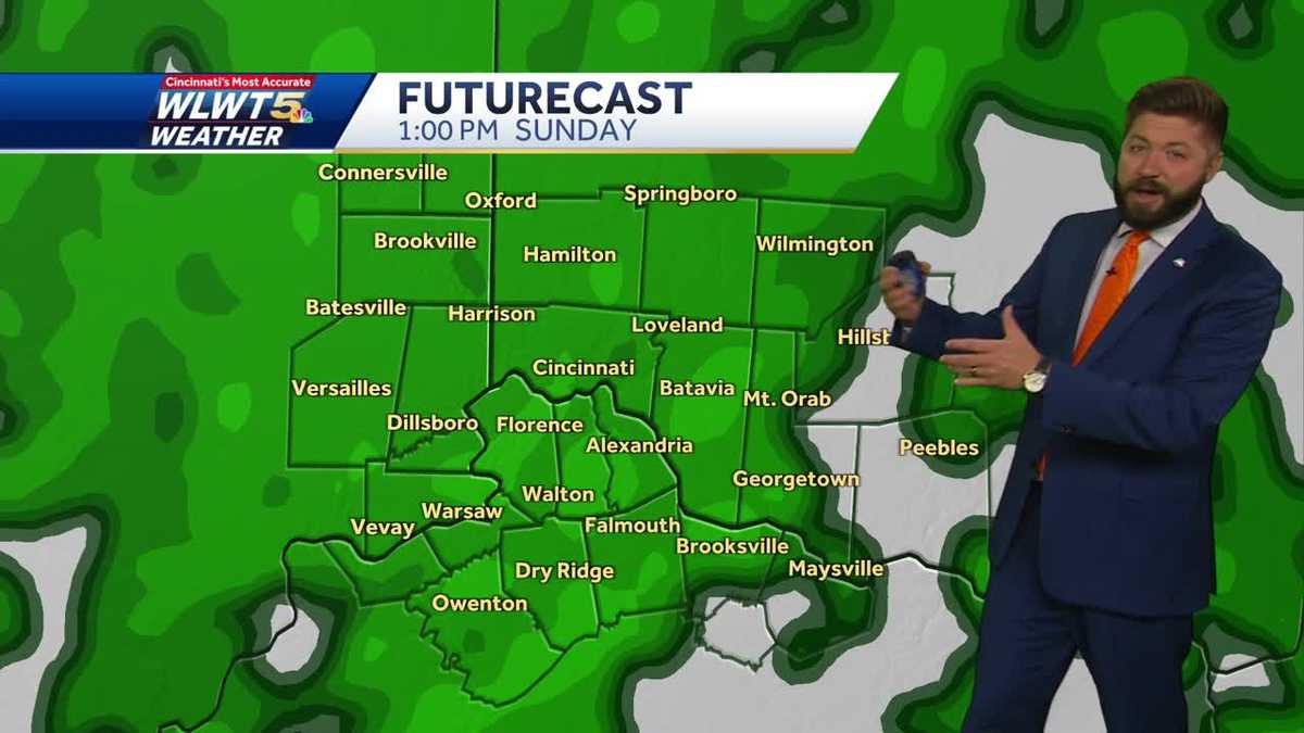Showers take over Sunday