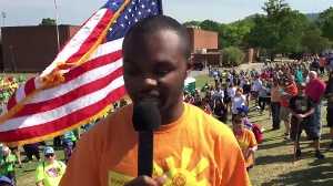 Gregory Morgan sings National Anthem at Special Olympics Spring Game