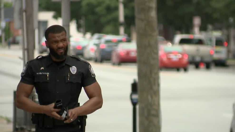 JCPS police officer helps man shot multiple times in downtown Louisville