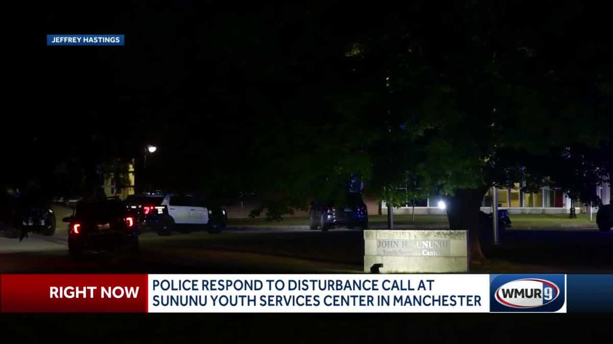 Large police presence at Sununu YDC in Manchester, NH