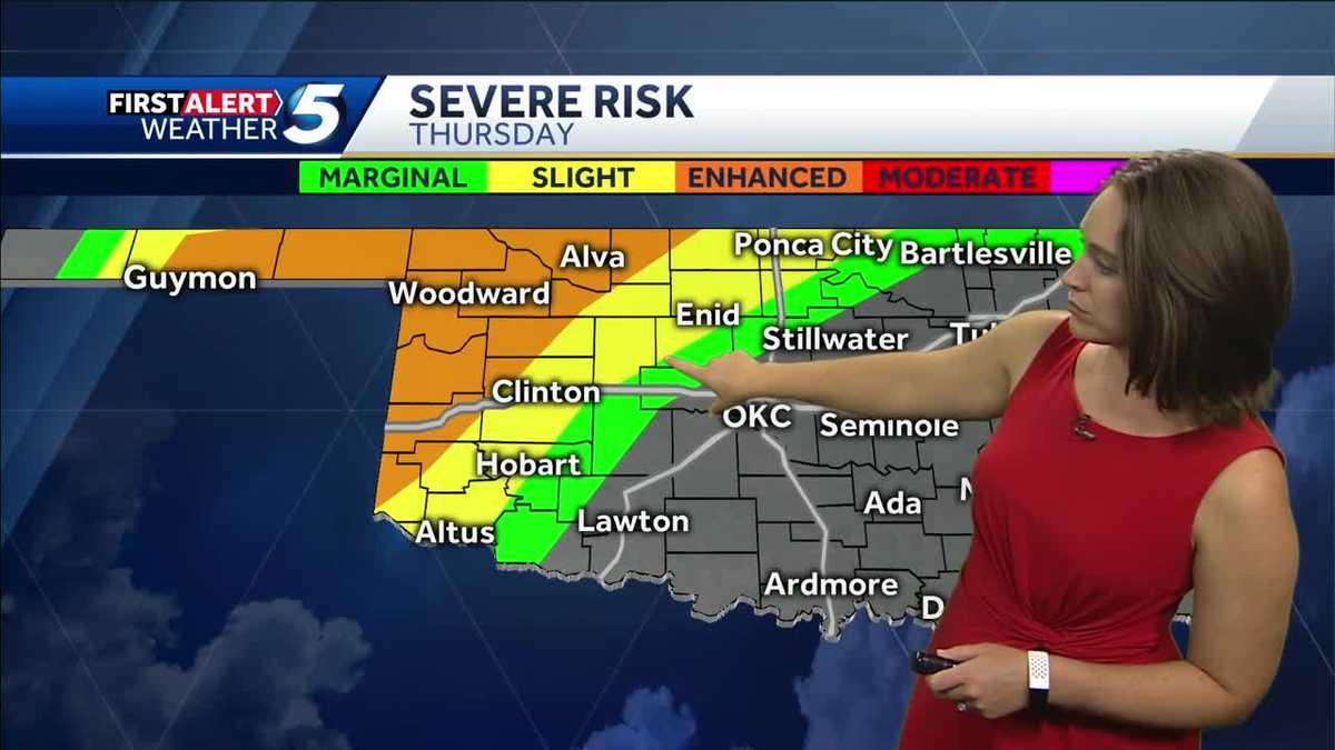 TIMELINE: Risk of severe storms returns Thursday to parts of Oklahoma