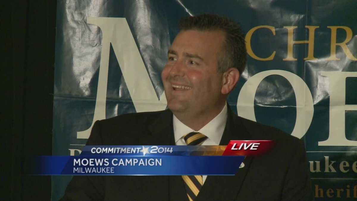 Milwaukee County sheriff candidate Chris Moews speaks