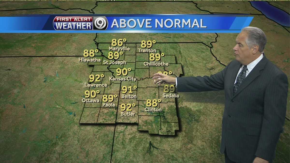 Temperatures heading for the 90s