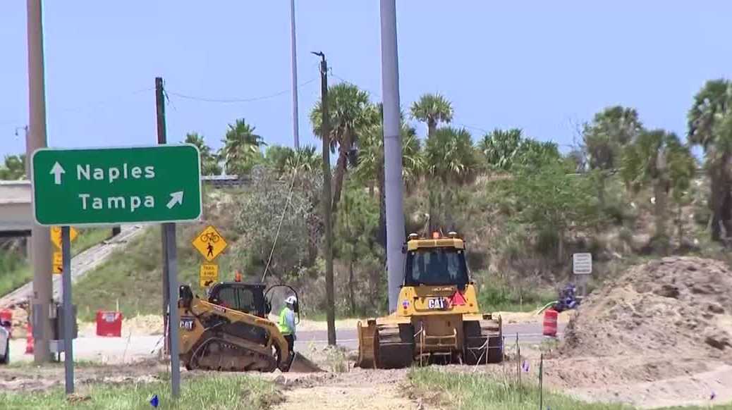 Progress visible on Daniels Parkway diverging diamond project at I-75 ...