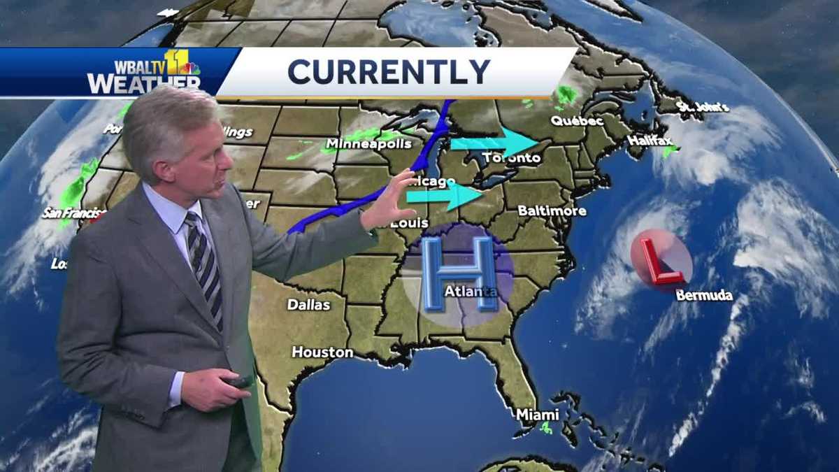 Mild, temps in upper 60s Tuesday