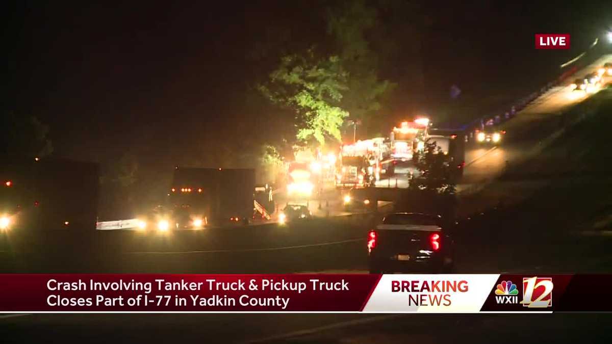 North Carolina interstate closed after tanker truck crash