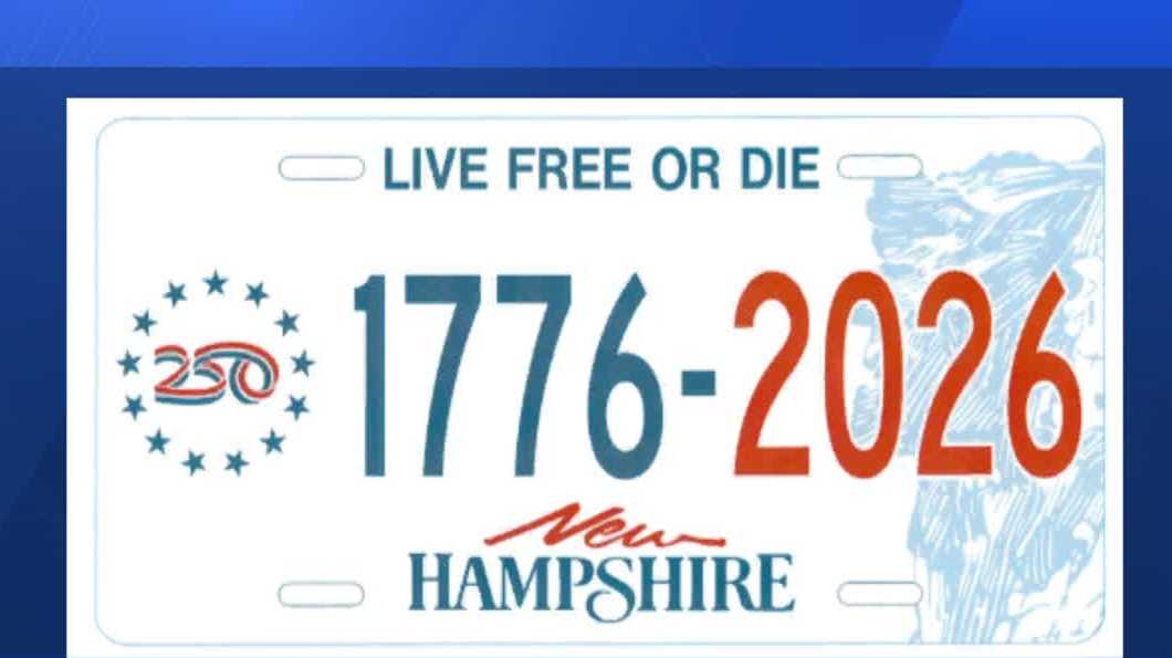 NH unveils commemorative license plate for America's birthday