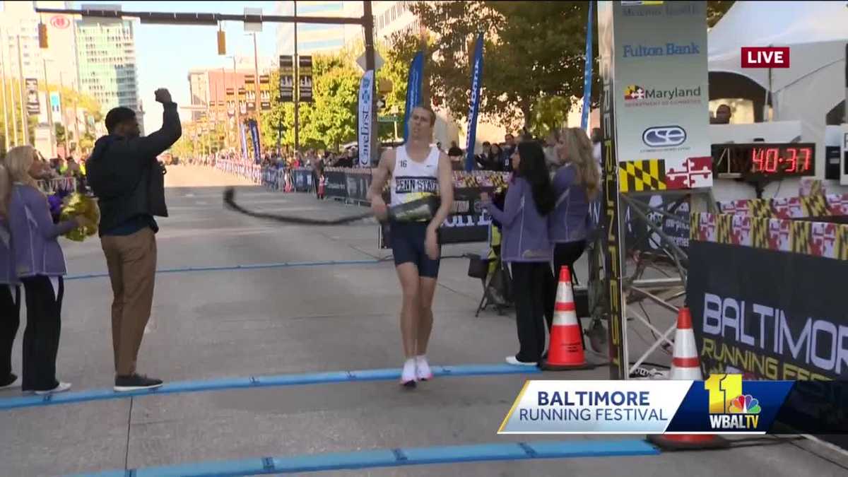 WATCH: Robert Creese wins men's race in Baltimore Marathon