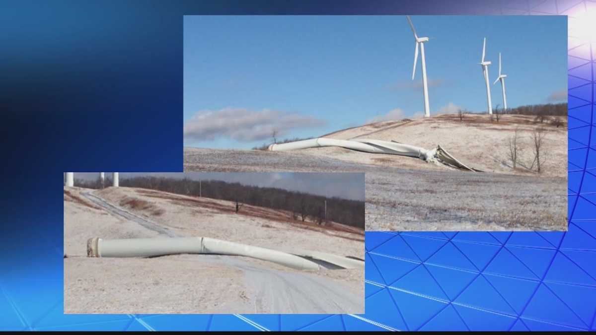 Wind turbine falls in Fayette County