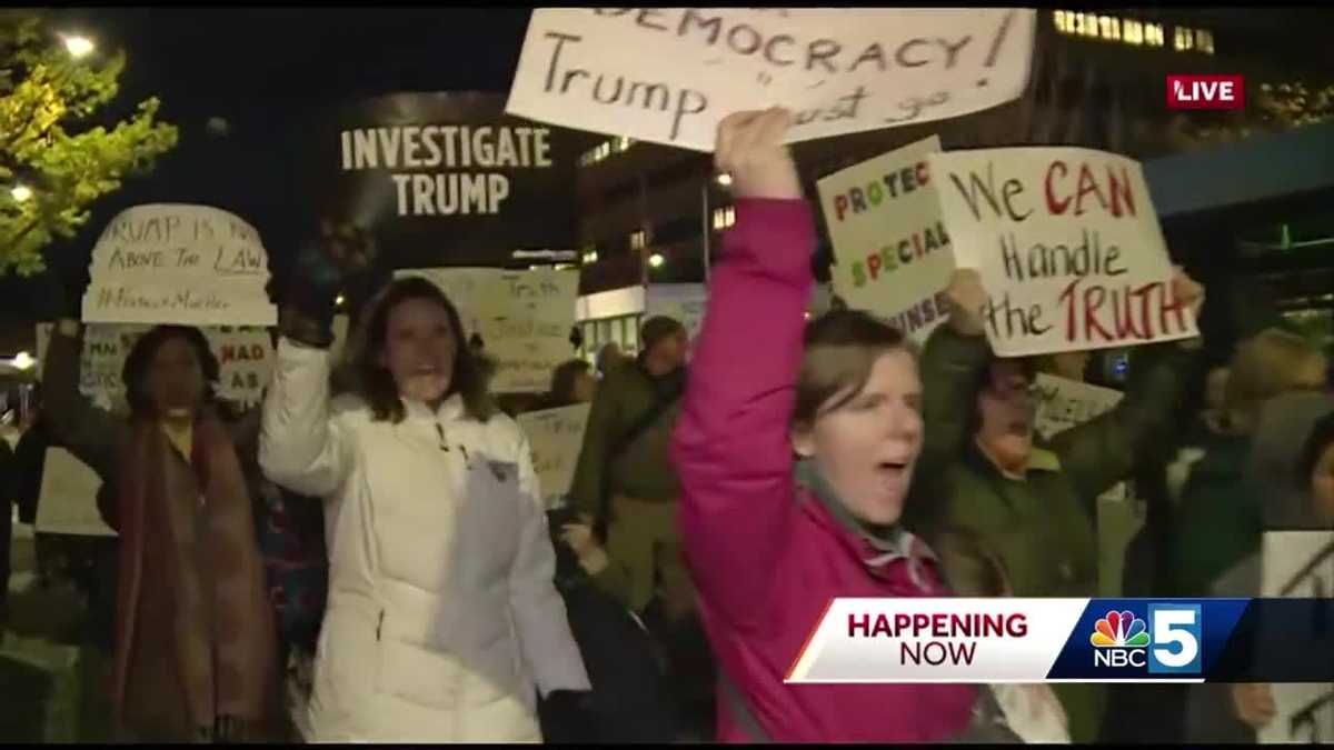 350 people in Burlington march for #NobodyIsAboveTheLaw protest