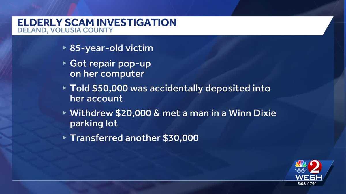 85-year-old Central Florida woman scammed out of $50,000