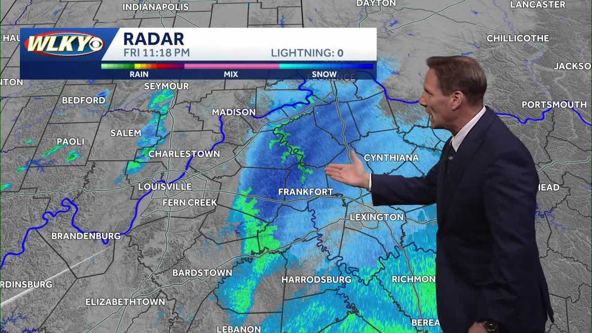 Rain and wet snow ending overnight