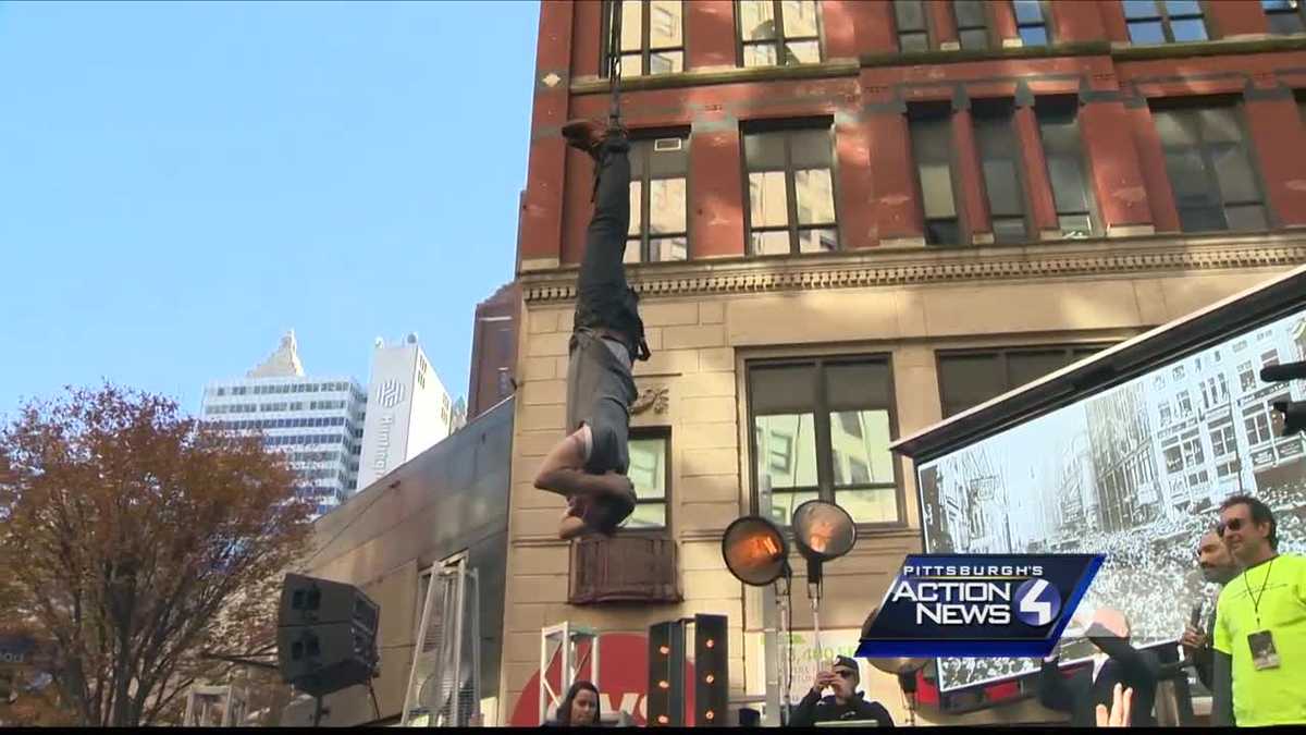 Pittsburgh 'Houdini' nails death-defying stunt