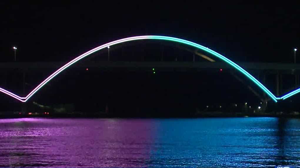 Hoan Bridge turns pink and blue for Pregnancy and Infant Loss Awareness ...