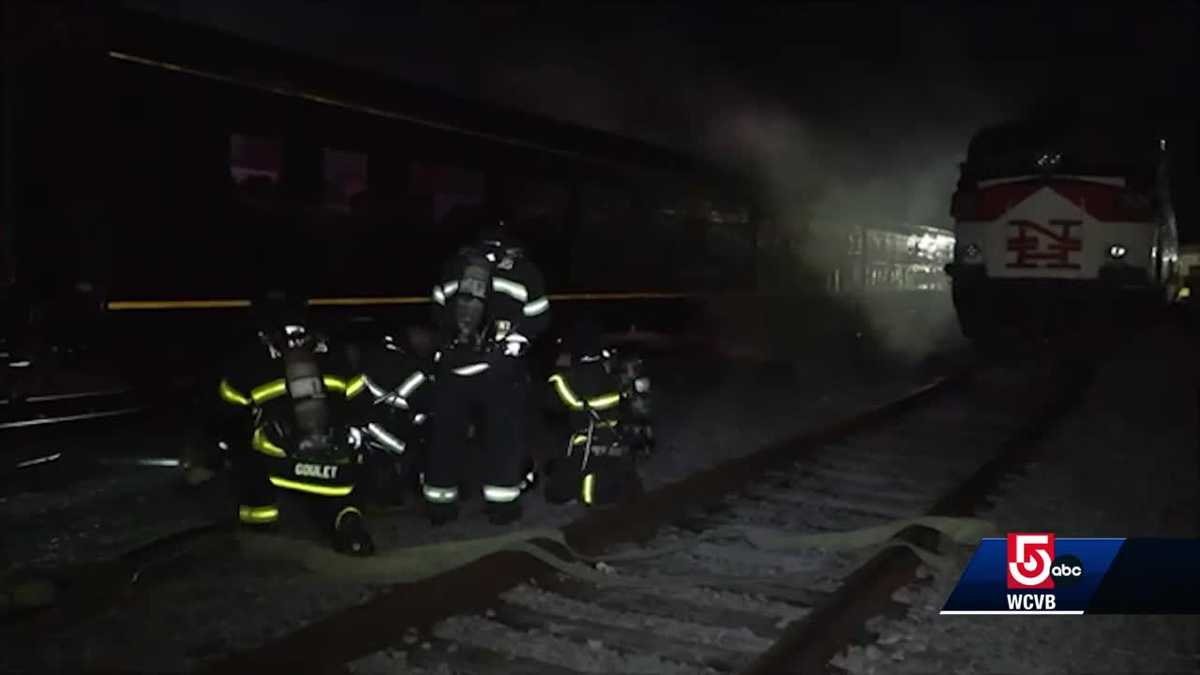 Cape Cod firefighters battle late-night rail yard fire