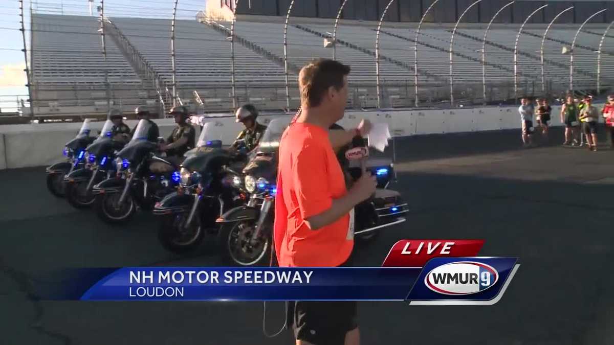 Jamie Staton starts the State Police Dare 5K at NHMS