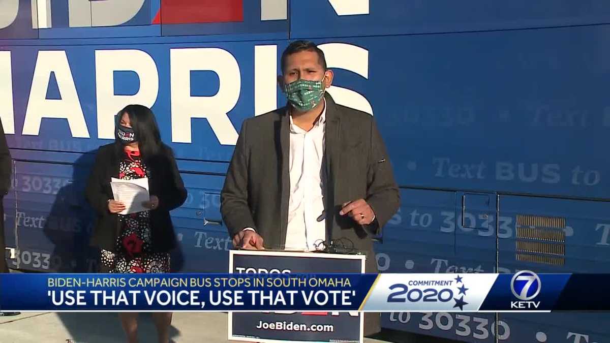 At Biden-Harris bus tour stop, Nebraska Hispanic Leaders urge Latinos ...