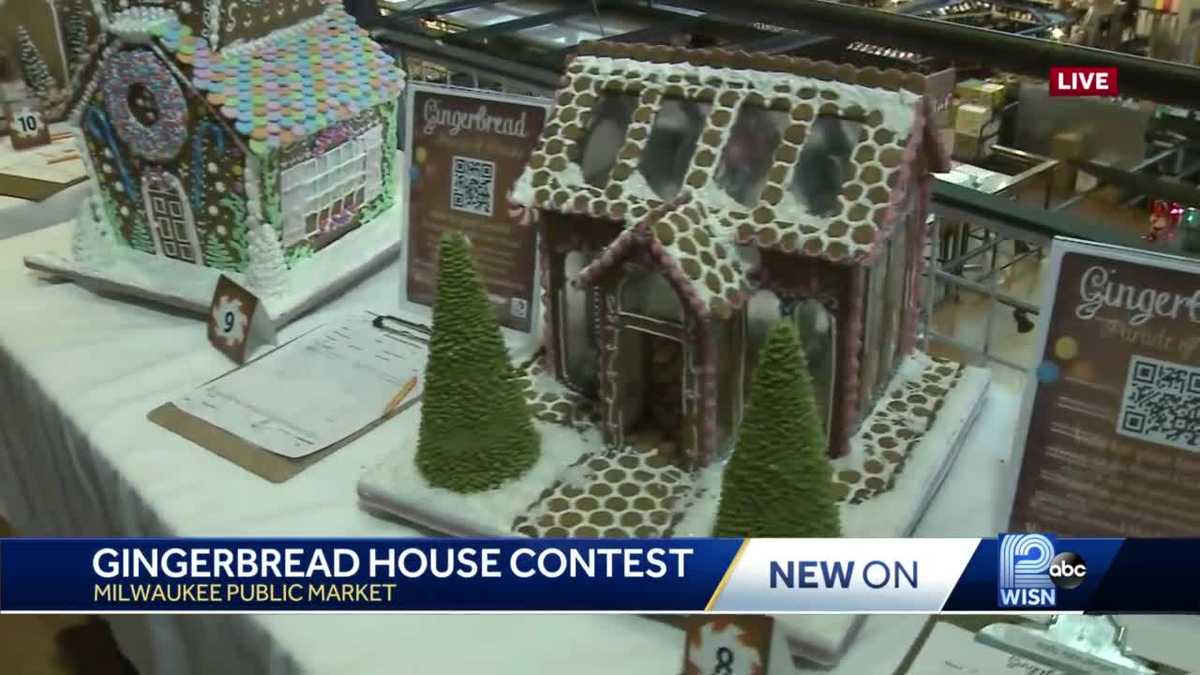 Elaborate Gingerbread houses on display at Milwaukee Public Market