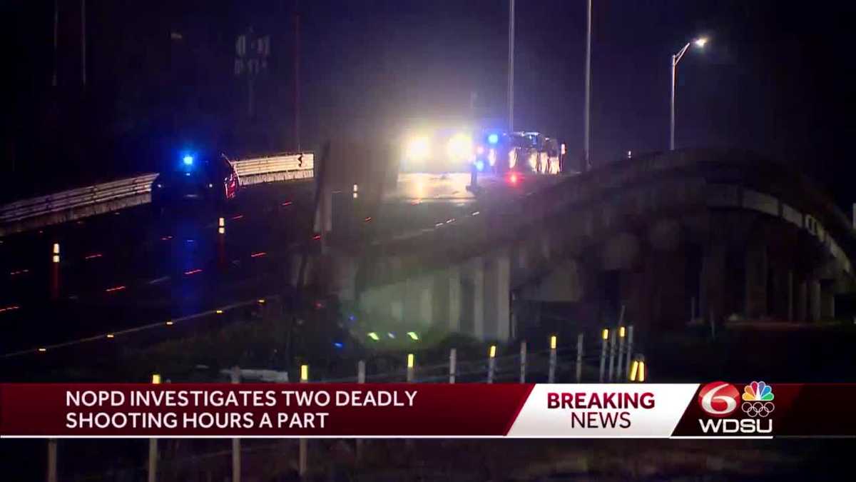 New Orleans police on scene of fatal interstate shooting
