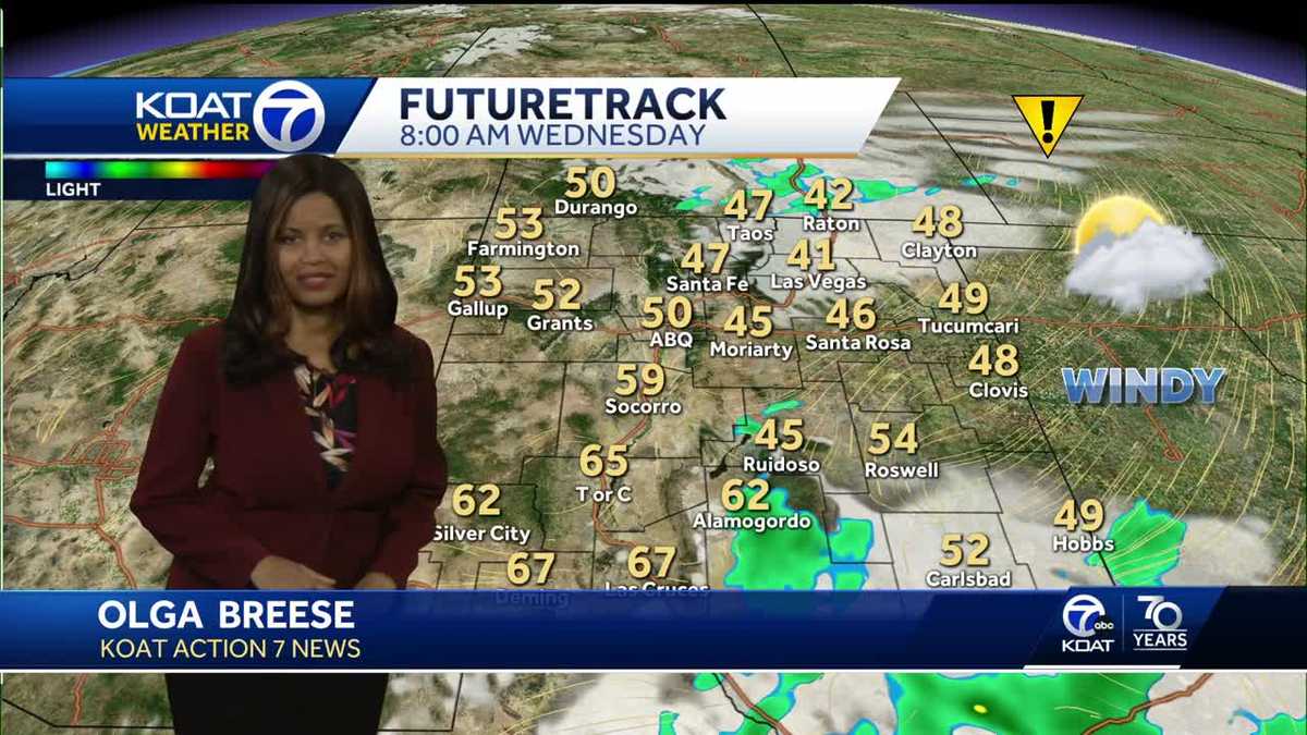 Colder temps move into New Mexico with rain and snow coming