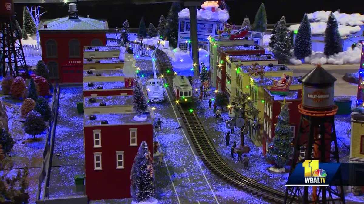 Baltimore firefighters build Engine 45's train garden
