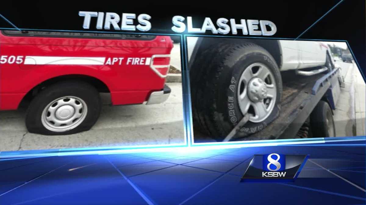 Tire slasher targets firetrucks in Aptos, Santa Cruz