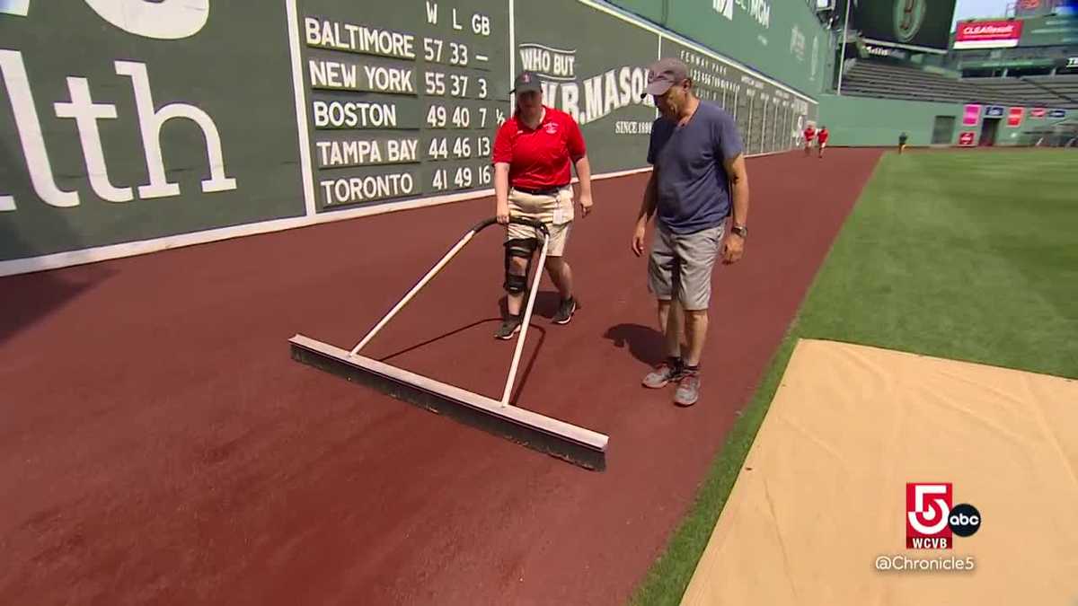 Joining the Fenway Park grounds crew on gameday