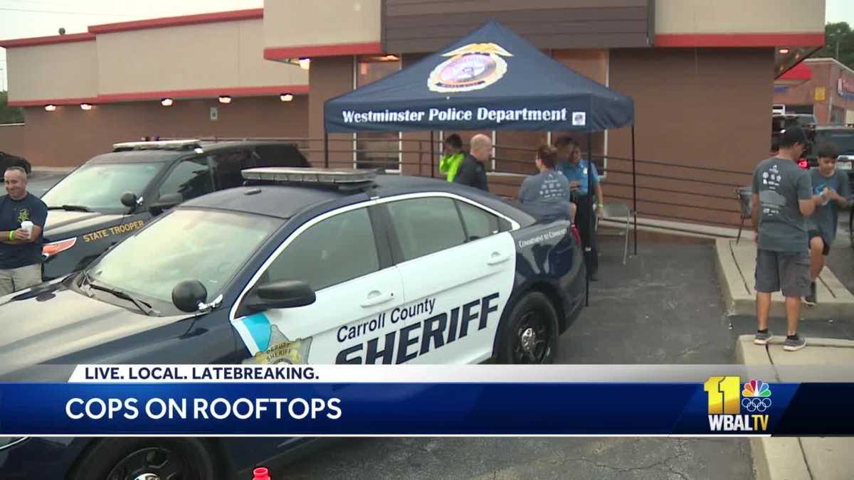 Carroll County police spend night on rooftop for good cause