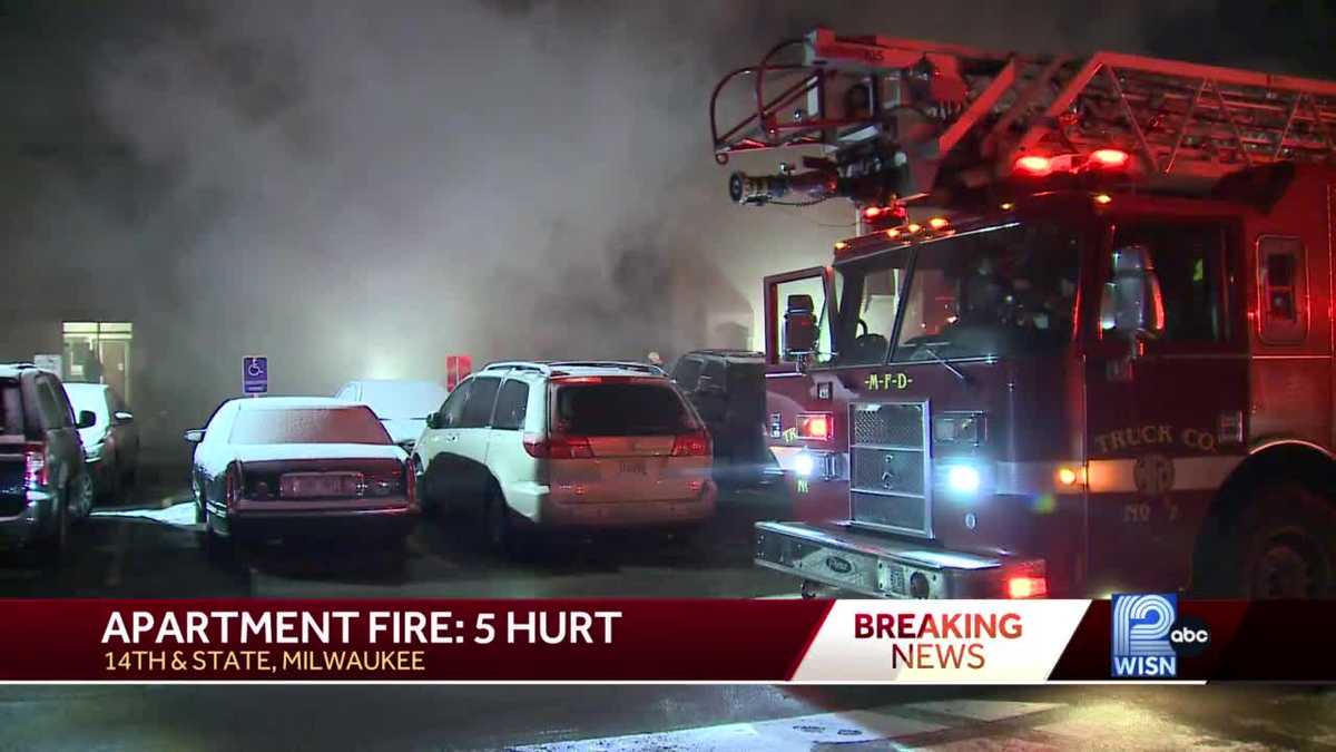 5 hurt in Milwaukee apartment fire