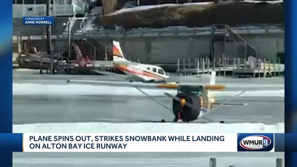 Plane spins out landing on ice runway