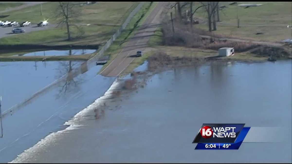 Bird's eye view of flooding