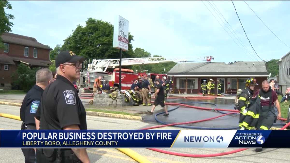 Fire destroys pizza shop, hub of Liberty Borough